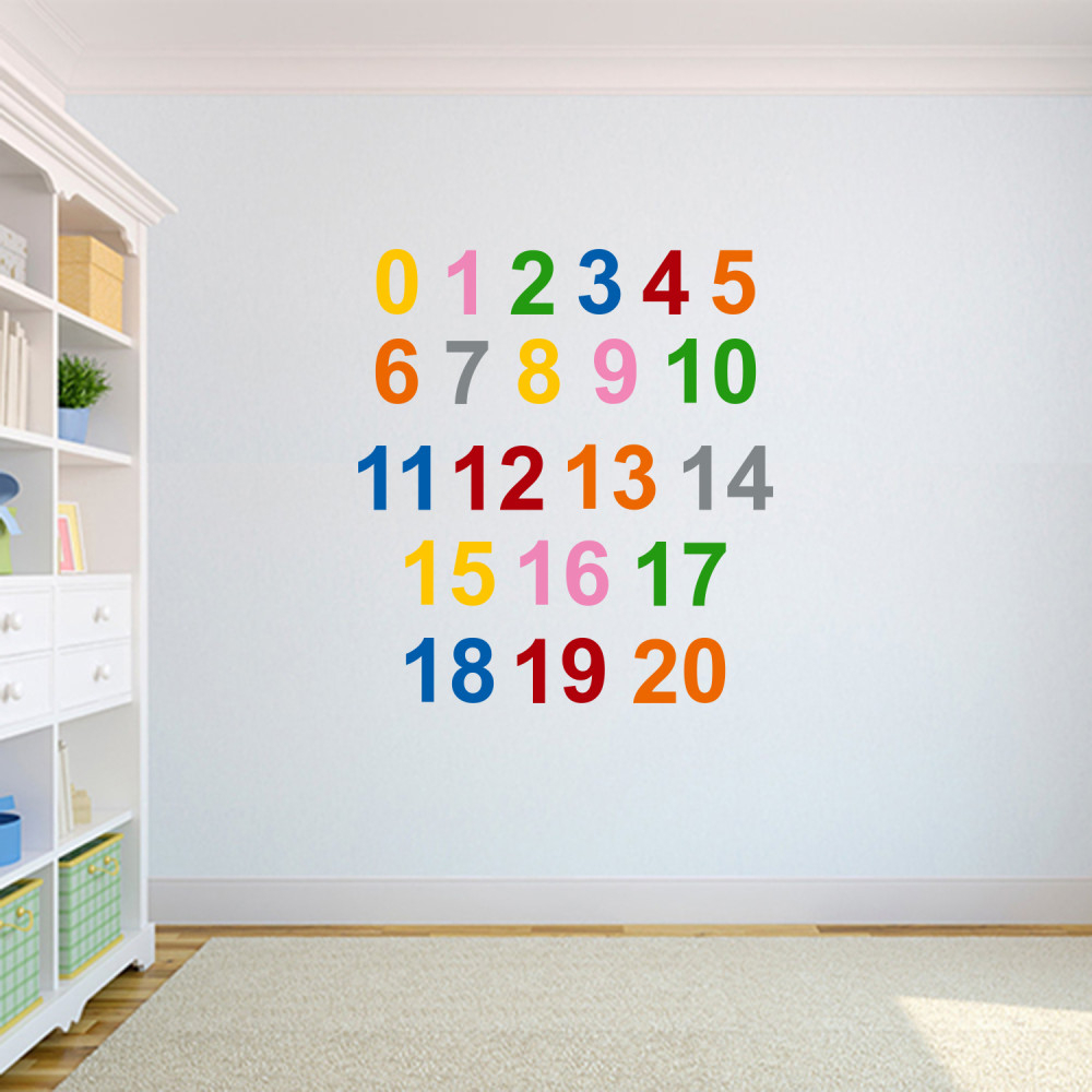 NUMBERS Educational wall stickers | Lipdukai.eu | Sensorylearningfun.com